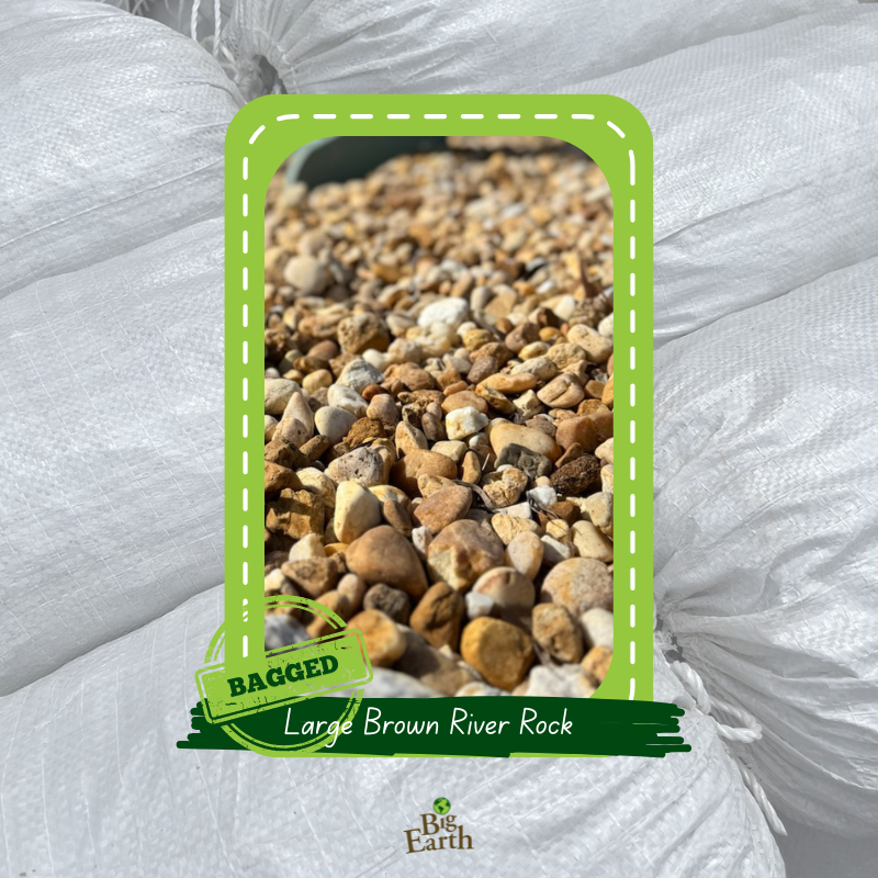 Large Brown River Rock 0.5cu Bag | Big Earth Landscape Supply
