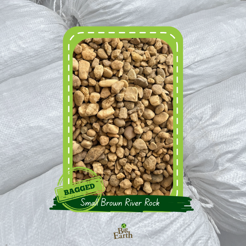 Small Brown River Rock 0.5cu Bag | Big Earth Landscape Supply