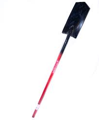 Shovel Metal Long Handle 15" Red Strait Ribbed Wolverine | Big Earth Supply