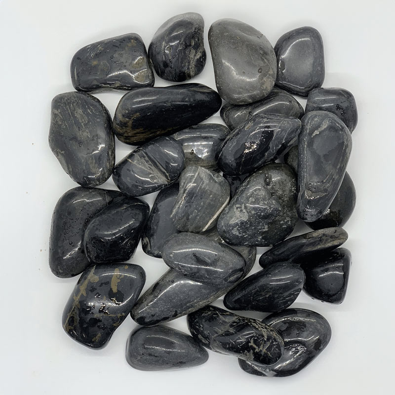Polished Black Mexican Beach Pebble | Big Earth Landscape Supply