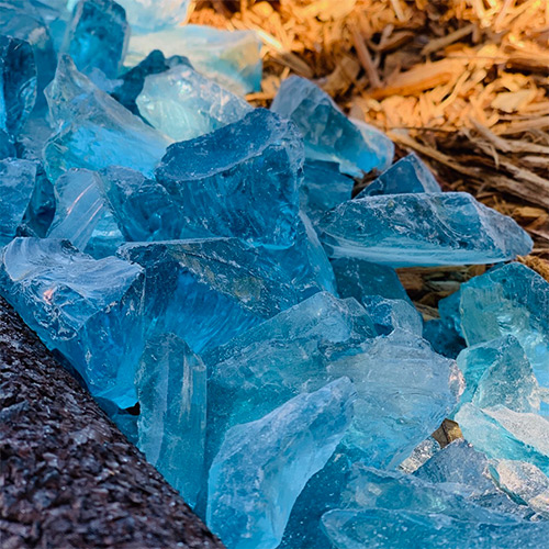 3/4-2" Tumbled Glass Bag | Big Earth Landscape Supply