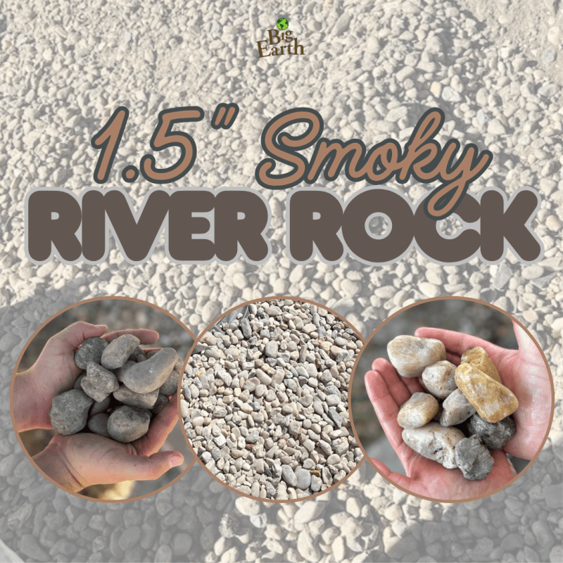 1.5" Smoky River Rock | Big Earth Landscape Supply